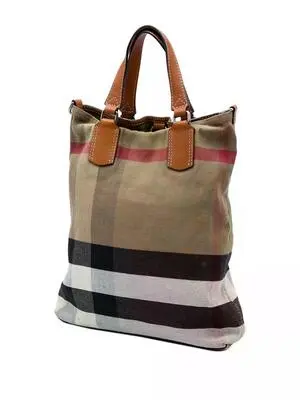 Burberry 2000-2012 Medium Mega Check Canvas Tottenham Brit Satchel
