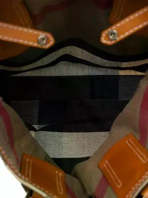 Burberry 2000-2012 Medium Mega Check Canvas Tottenham Brit Satchel