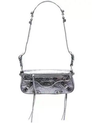 Balenciaga 2011 Metallic Lambskin Le Cagole Xs Shoulder Bag - Silver