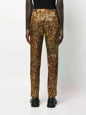 Moschino Animal-print Slim-cut Trousers