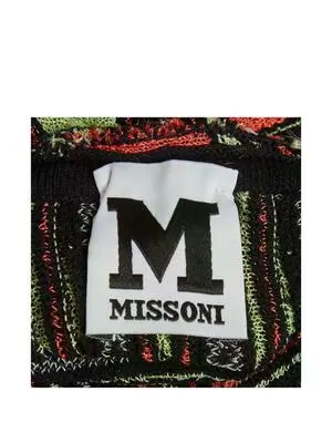 Missoni Sleeveless V-neck Patterned A-line Midi Dress