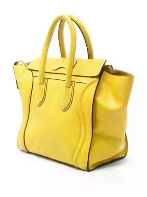 Celine 2012 Mini Drummed Calfskin Luggage Tote Bag