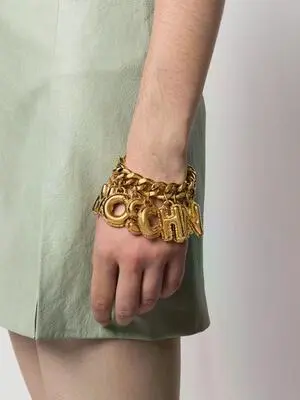 Moschino Balloon-effect Logo Bracelet - Gold