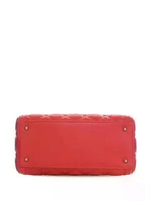 Dior 2014 Medium Bicolor Lambskin Cannage Lady Satchel