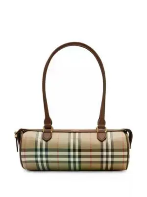 Burberry Mini Check Barrel Bag - Neutrals