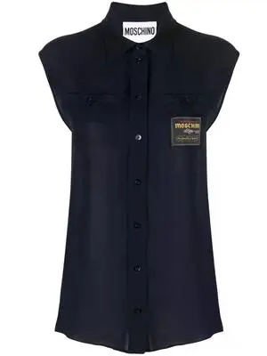 Moschino Sleeveless Silk Shirt