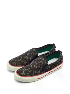 Gucci Tennis 1977 Gg Canvas Sneakers - Black