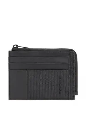 PIQUADRO Logo-print Cardholder - Black