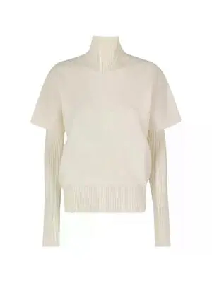 Federica Tosi Layered-sleeve High-neck Sweater