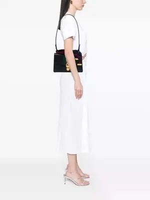 Gucci 2016-2026 Small Calfskin Web Sylvie Satchel