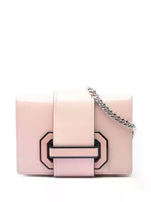 Prada 2013-2026 City Calf Plex Ribbon Crossbody Bag - Pink