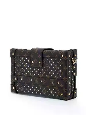 LOUIS VUITTON 2013 Monogram Studded Petite Malle Crossbody Bag