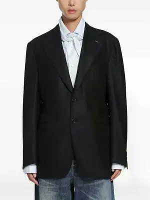 SALON C. LUNDMAN Heavy-flannel Single-breasted Jacket
