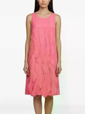 Bottega Veneta Chiffon-appliqué Sleeveless Mini Dress