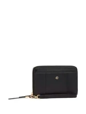 PIQUADRO Logo-plaque Travel Passport Wallet - Black