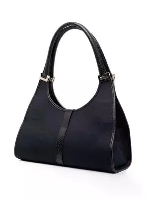 Gucci 1999-2008 Canvas Jackie Bardot Shoulder Bag - Black