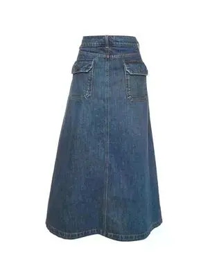 Max Mara Button-down Denim Skirt