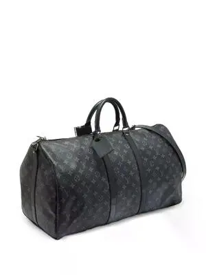 LOUIS VUITTON 2019 Keepall Bandoulière Monogram-eclipse Duffel Bag - Black