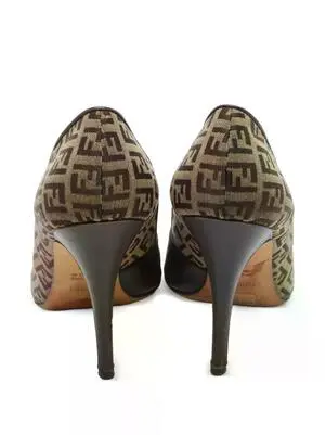 Fendi Zucca Peep-toe Sandals