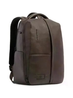PIQUADRO Grained Leather Backpack
