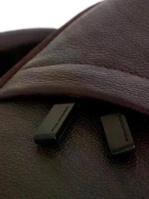 PIQUADRO Grained Leather Backpack