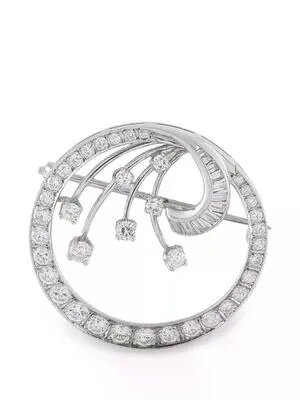 LB EXCLUSIVE Circle-shape Diamond Brooch - Silver