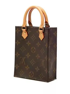 LOUIS VUITTON 2021 Monogram Petit Sac Plat Satchel - Brown