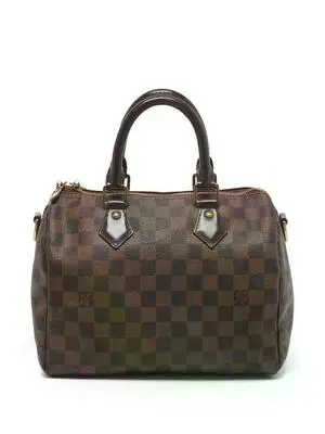 LOUIS VUITTON 2014 Speedy Bandoulière 25 Damier Ebene Tote Bag