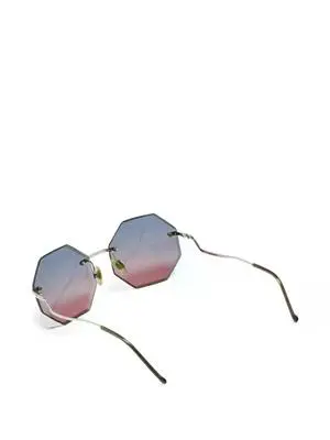 Moschino M311 S Rimless Geometric Sunglasses