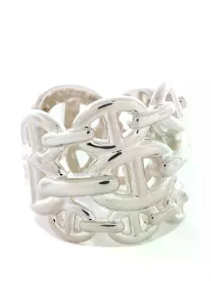 Hermès Chaine D'ancre Enchainee Sterling Gm Ring - Silver