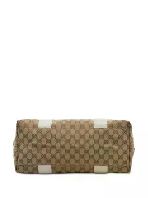 Gucci 2016-2026 Medium Gg Canvas Bamboo Libeccio Tote Bag
