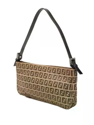 Fendi 2000-2010 Zucchino Canvas Pochette Shoulder Bag