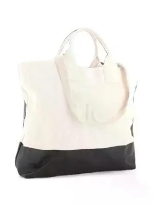 Gucci Logo Embossed Open Canvas Tote Bag