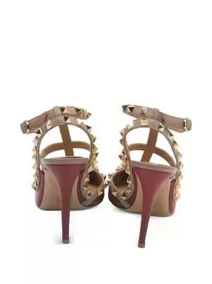 Valentino Garavani Rockstud Caged Heeled Pumps - Red