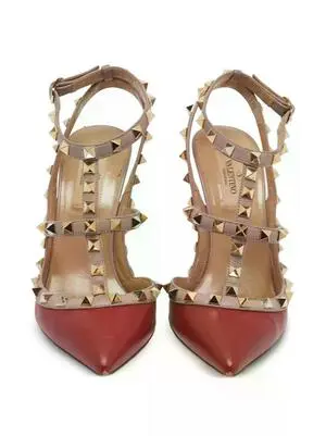 Valentino Garavani Rockstud Caged Heeled Pumps - Red