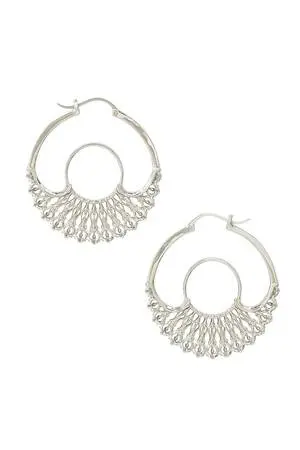 ASTOR & ORION Iris Sculptural Hoops Small - Silver