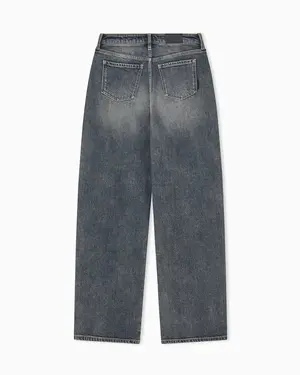 Armani Exchange Oversized Fit 5 Pockets Denim Pant With Embellishment