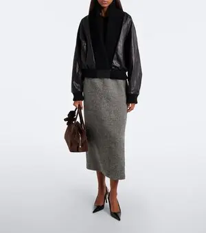 Magda Butrym Wool And Cashmere-blend Midi Skirt