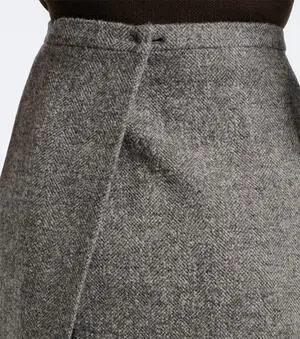 Magda Butrym Wool And Cashmere-blend Midi Skirt