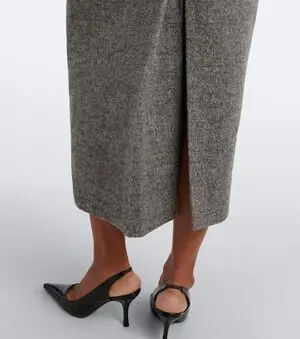 Magda Butrym Wool And Cashmere-blend Midi Skirt