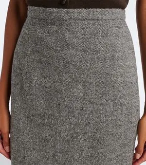 Magda Butrym Wool And Cashmere-blend Midi Skirt