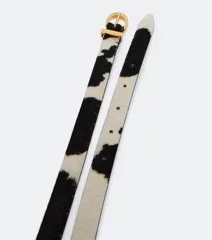 Khaite Luna Cow-print Calf Hair Belt