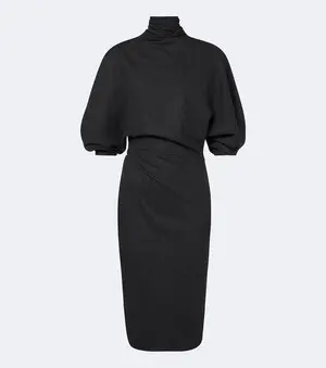 Khaite Harlin Wool And Cashmere Midi Dress