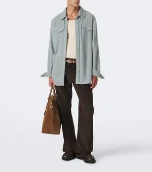 GOD'S TRUE CASHMERE Cashmere Shirt With Emeralds