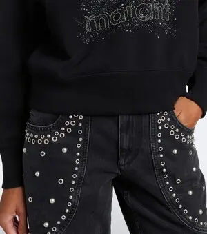 MARANT ETOILE Moby Sequined Cotton-blend Sweatshirt