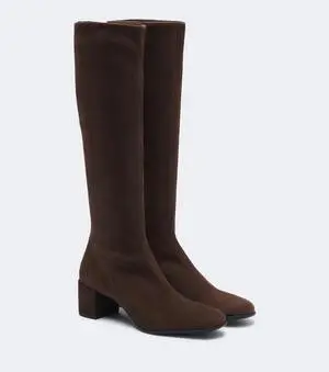 Prada Suede Knee-high Boots - Brown