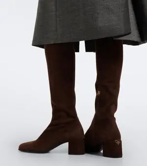 Prada Suede Knee-high Boots