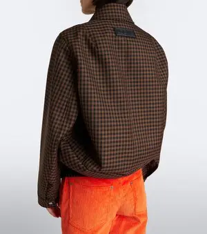 Loewe Checked Wool Blouson Jacket
