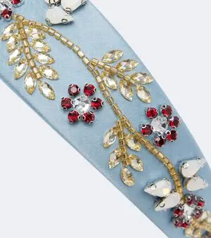 Erdem Embellished Satin Headband
