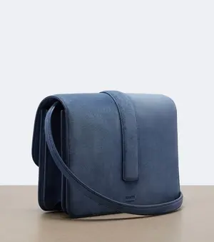 Khaite Blake Medium Suede Crossbody Bag